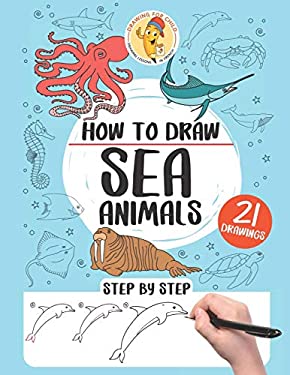 How to draw sea animals: 21 step-by-step drawings (How to draw step by ...