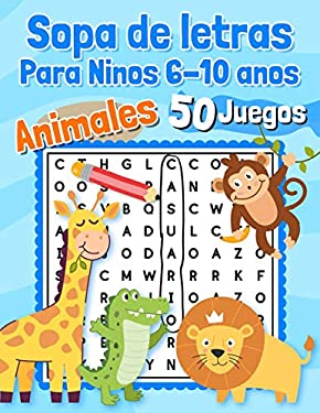 Sopa de letras Para Ninos 6-10 anos Animales 50 Juegos: Educativos ...