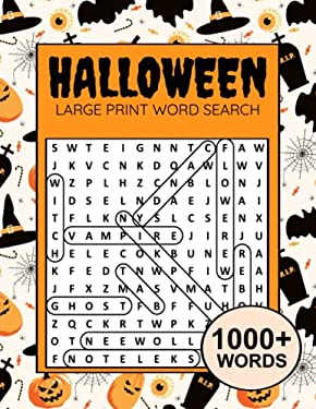 Halloween Large Print Word Search 1000+ Words : Fall Word Search Book ...