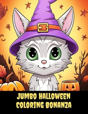 Jumbo Halloween Coloring Bonanza: Adorable and Spooky Pages for Kids ...