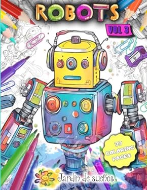 Robots (vol 3): Coloring book for kids (Robots Coloring Books) book ...