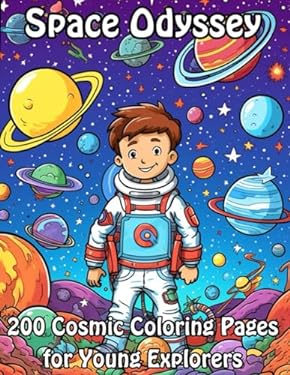 Space Odyssey: 200 Cosmic Coloring Pages for Young Explorers copy ...
