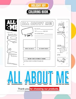 All About Me Coloring Book Express Yourself Through Creativity: A ...