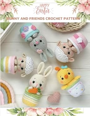 Happy Easter Bunny and Friends Crochet Pattern: Amigurumi Activity Book ...