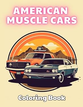 American Muscle Cars Coloring Book for Adult: Stress Relief And ...