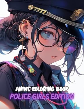 Anime Coloring Book: Police Girls Edition: Manga Art & Anime Fans ...