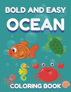 Bold and Easy Ocean Coloring Book: Sea Animals Coloring Sheets book ...