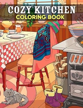 Cozy Kitchen Coloring Book: Charming Interiors and Dining Room Designs ...