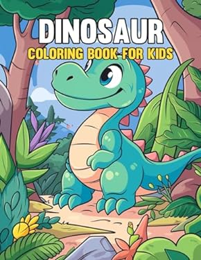 Dinosaur Coloring Book For Kids: Amazing Easy Dino & Animals Realistic ...