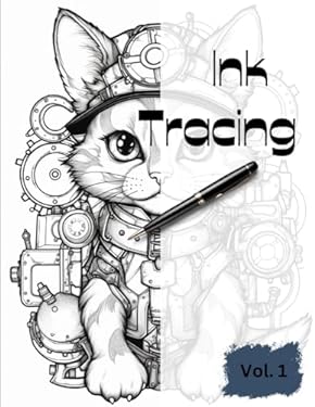 Ink Tracing: Coloring Book: Trace the Lines to Reveal Adorable ...