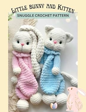 Little Bunny and Kitten Snuggle Crochet Pattern: Animal Crochet Pattern ...
