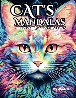 Stress Relief Cat's Mandalas, Mindful Coloring for Relaxation: A ...