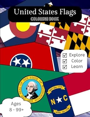 United States Flags Coloring Book: Flags of Each State book: 9798872959779