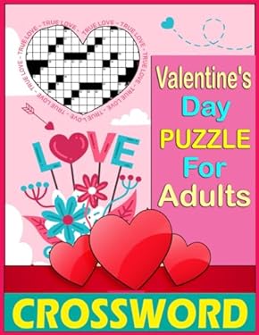 Valentine's Day Crossword Puzzle For Adults: 75 Medium Difficulty ...
