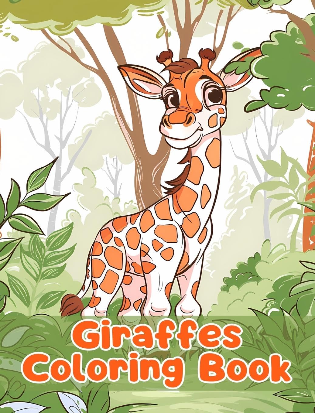 Giraffes Coloring Book: Simple Giraffes Coloring Pages For Kids Ages 1 ...