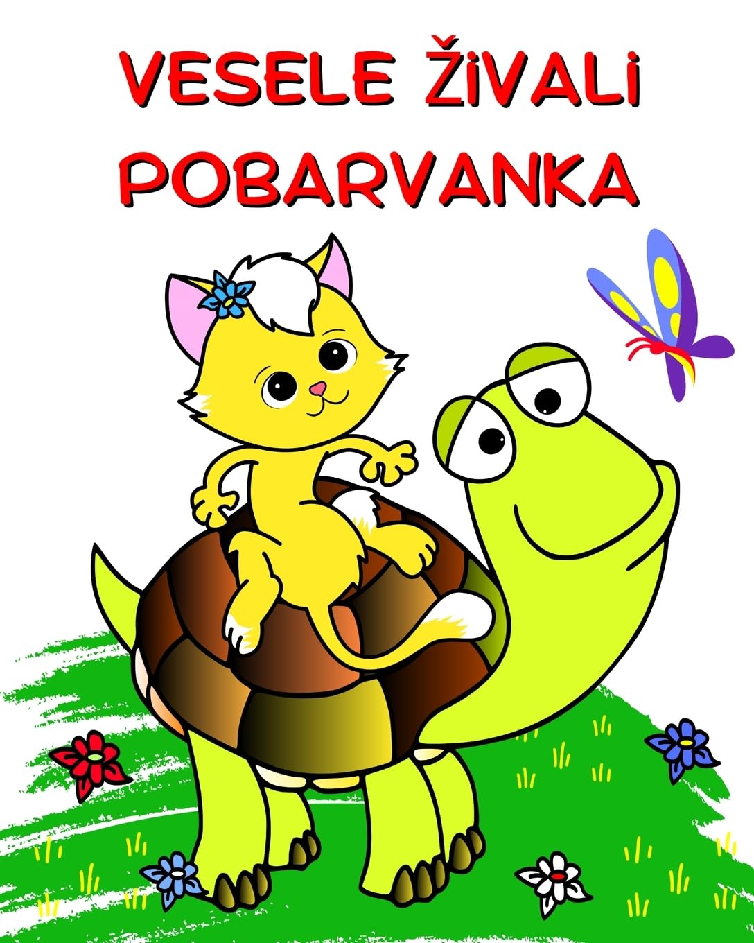 Vesele Zivali Pobarvanka: Cudovite preproste pobarvanke za otroke 2 ...
