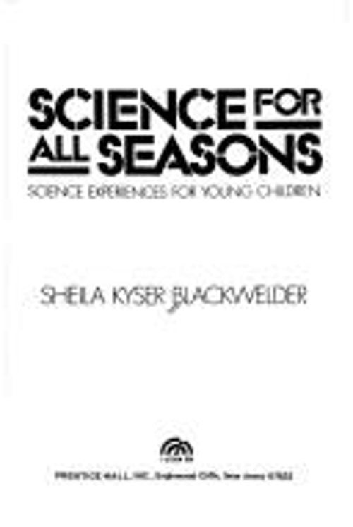 Ciencia Para Todas Las Estaciones Tapa Blanda Sheila K. Blackwelder ...