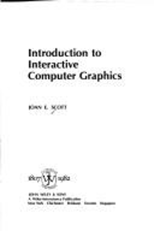Introduction To Interactive Ordinateur Graphiques Livre de Poche Joan E ...