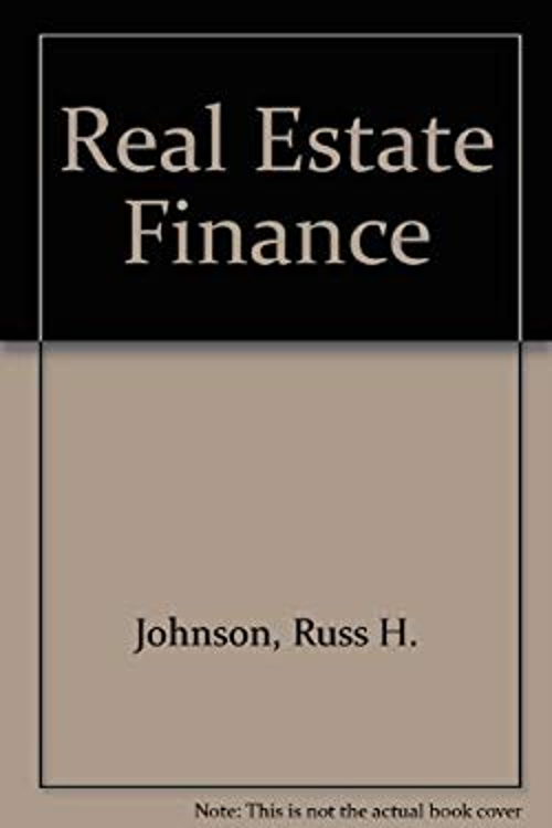 Real Estate Finance Hardcover Thomas P., Johnson, Ross H. Henders ...