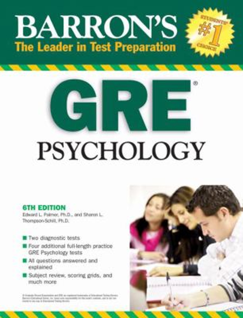 Barron's GRE Psychology Paperback Sharon, Palmer, Edward L. Thomp ...